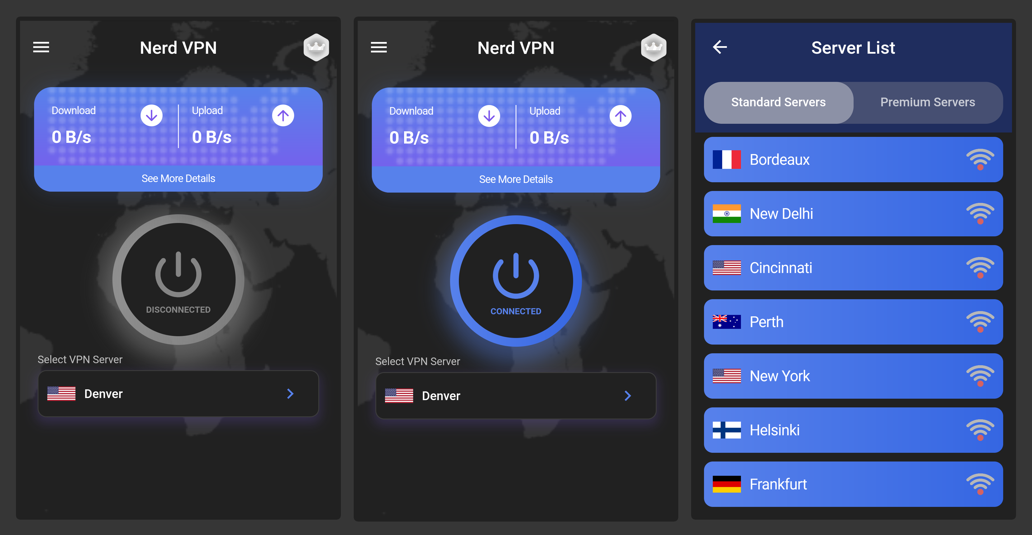 Nerd VPN : Flutter VPN with In App Purchase, Integrated Admin Panel (iOS & Android) by laskarmedia